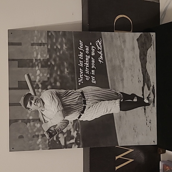 Wall Decor | Babe Ruth Tin Poster | Poshmark